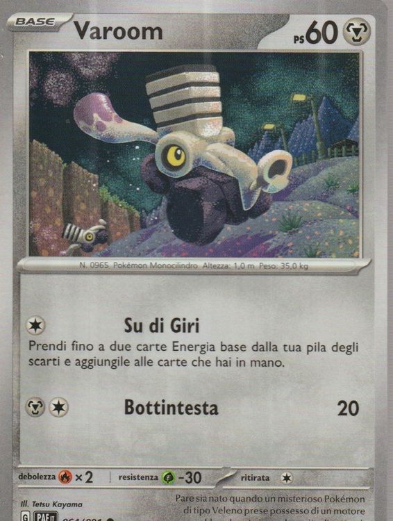 TCG POKEMON destino di Paldea PAF 064/091 VAROOM Italian (Neu (gemäss ...