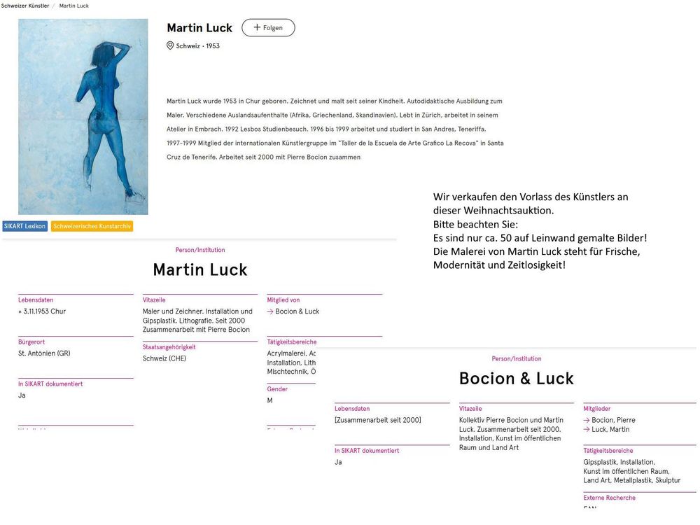Martin Luck - Swiss Art Selection (Gebraucht) in Sursee für CHF 85 ...