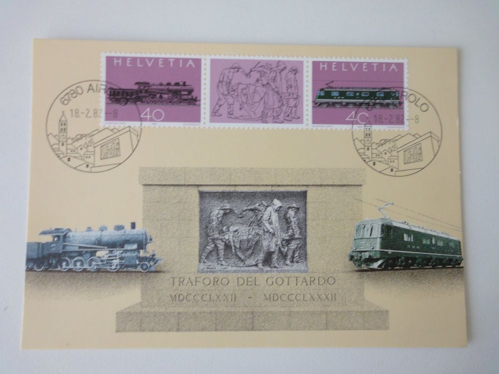 233.) 1982 - Ariolo - "100 Jahre Gotthard" (Gebraucht) in Winterthur ...