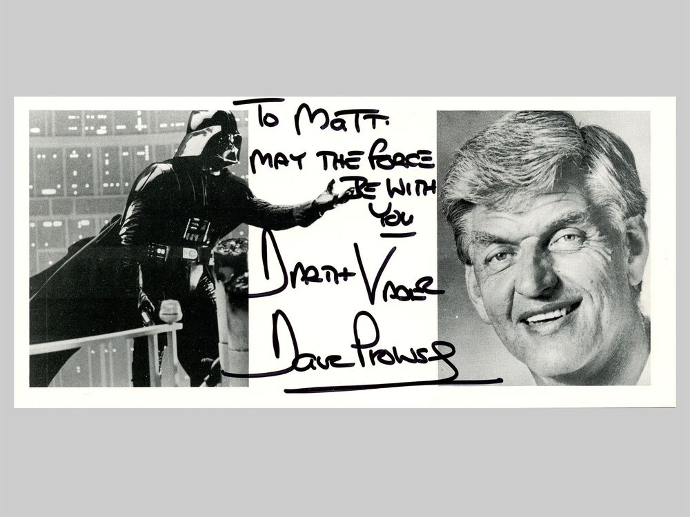 DARTH VADER Star Wars Autogramm Dave Prowse | Kaufen auf Ricardo DARTH VADER Star Wars Autogramm Dave Prowse | Kaufen auf Ricardo