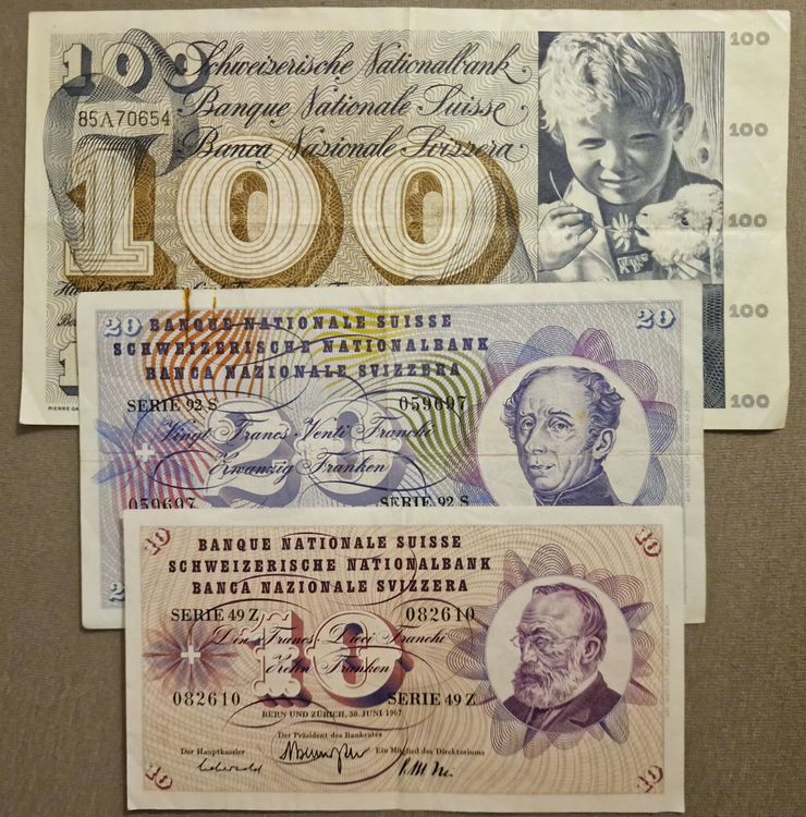 Alte Banknoten Schweiz (Gebraucht) in Bern für CHF 28 – mit Lieferung ...
