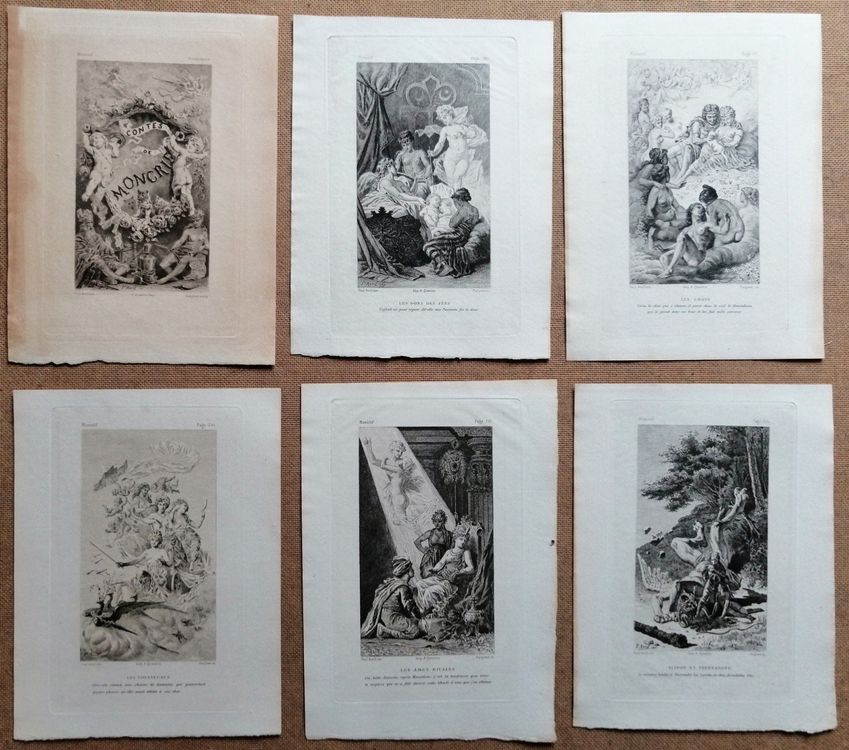 6 Akt Stiche, Paul Avril, 1882, Paris (Gebraucht) in Aarburg für CHF 8 ...