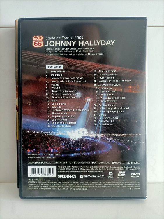 DVD Johnny Hallyday / Tour 66 - Stade de France 2009 (D'occasion) à ...
