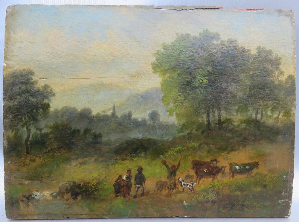 KLEINE LANDSCHAFT ÖL AUF HOLZ 19. JAHRH. MONOGR. (Gebraucht) in BERN für CHF 15 – mit Lieferung ...