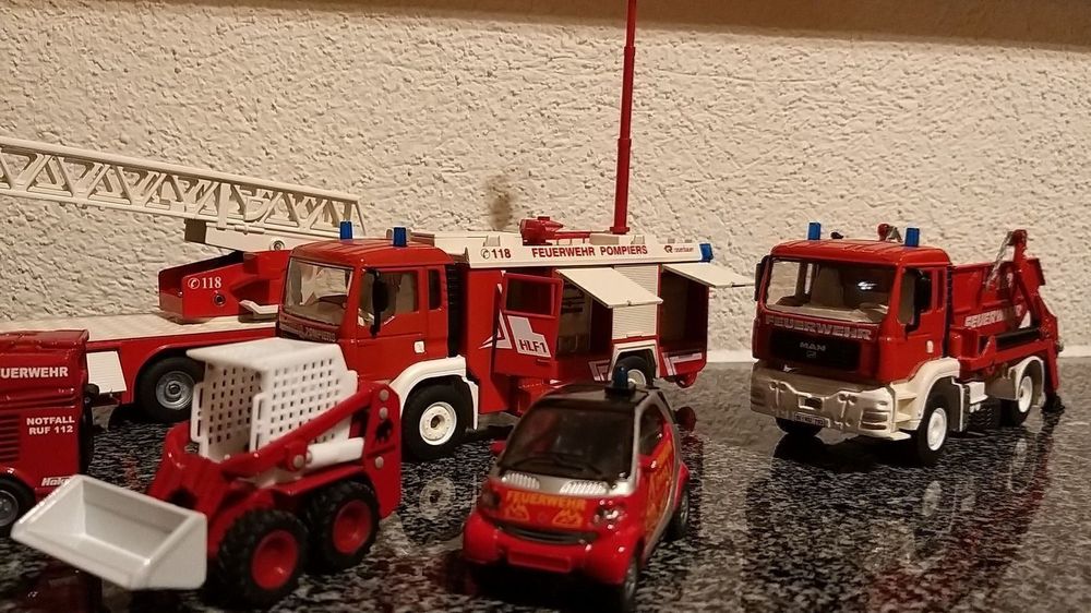 SIKU SUPER 1:55 - 6 Feuerwehr Fahrzeuge 112/118 - RARITÄTEN! (Neu ...