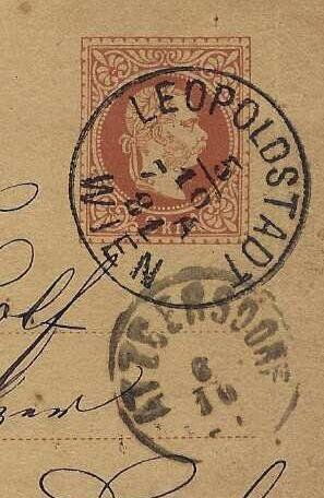 Correspondenz-Karte gest. 5.10.1881 WIEN -LEOPOLDSTADT (Gebraucht) in ...