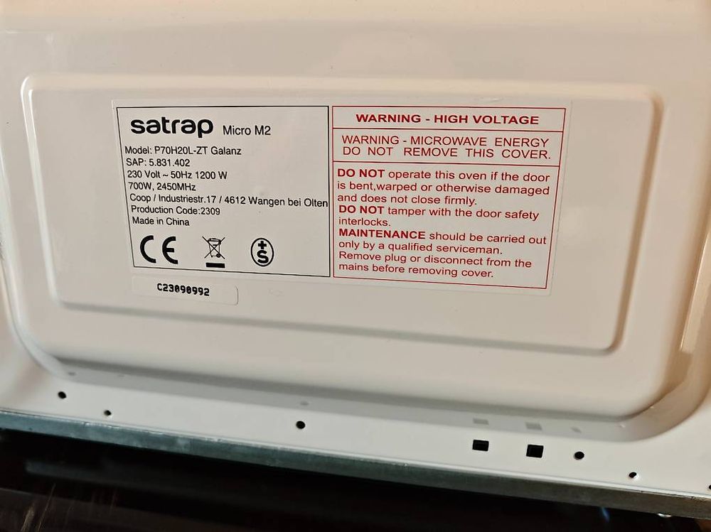 Four à micro-ondes Satrap Micro M2 (Gebraucht) in Neyruz FR für CHF 32 ...