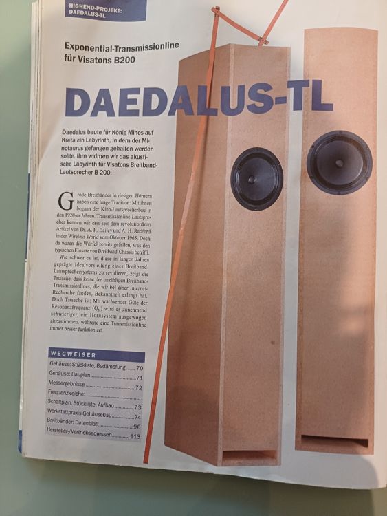 Visaton Daedalus TL (Gebraucht) in Detligen für CHF 305 – nur Abholung ...