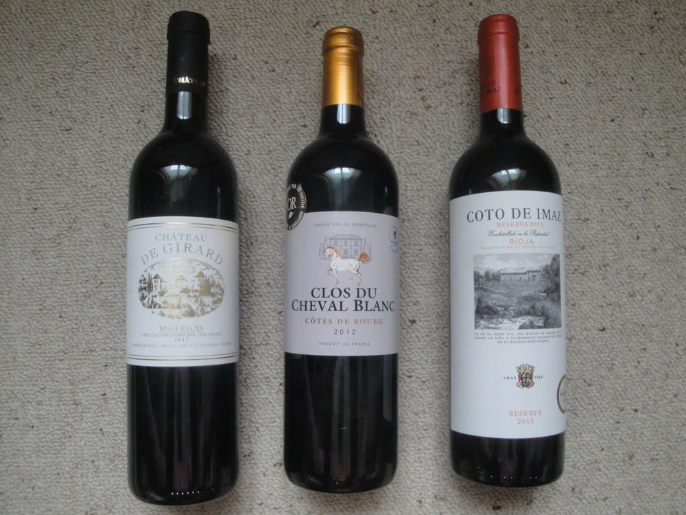 2 BORDEAUX + 1 RIOJA FLASCHEN ROTWEIN (Neu (gemäss Beschreibung)) in ...