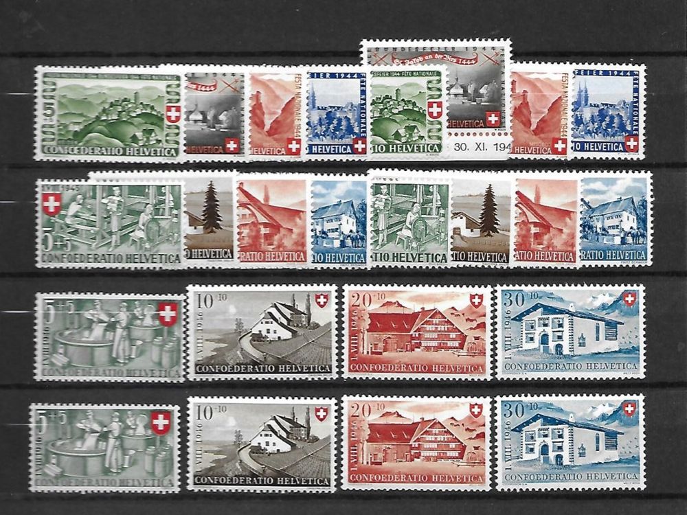PP ** 1944 - 1946 2xSerie Kat: CHF 110.- (Neu (gemäss Beschreibung)) in Basel für CHF 5 – mit ...