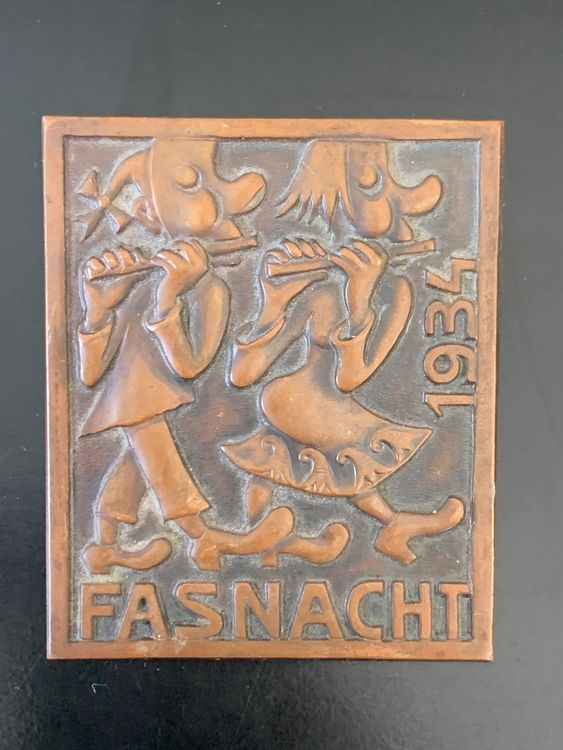 Fasnacht Basel ZUGSPLAKETTE Kupfer 1934 (Gebraucht) in Basel für CHF 100 – mit Lieferung auf ...