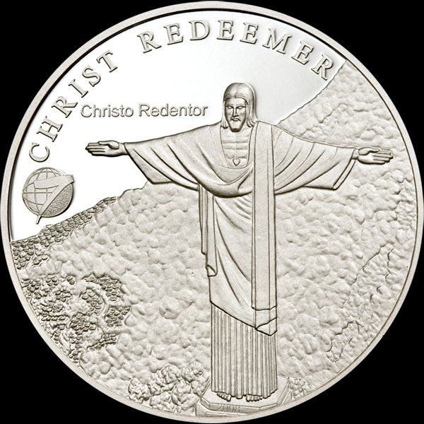 N7W Christusstatue Cristo Redentor Münze Coin Invest Trust (Neu und ...