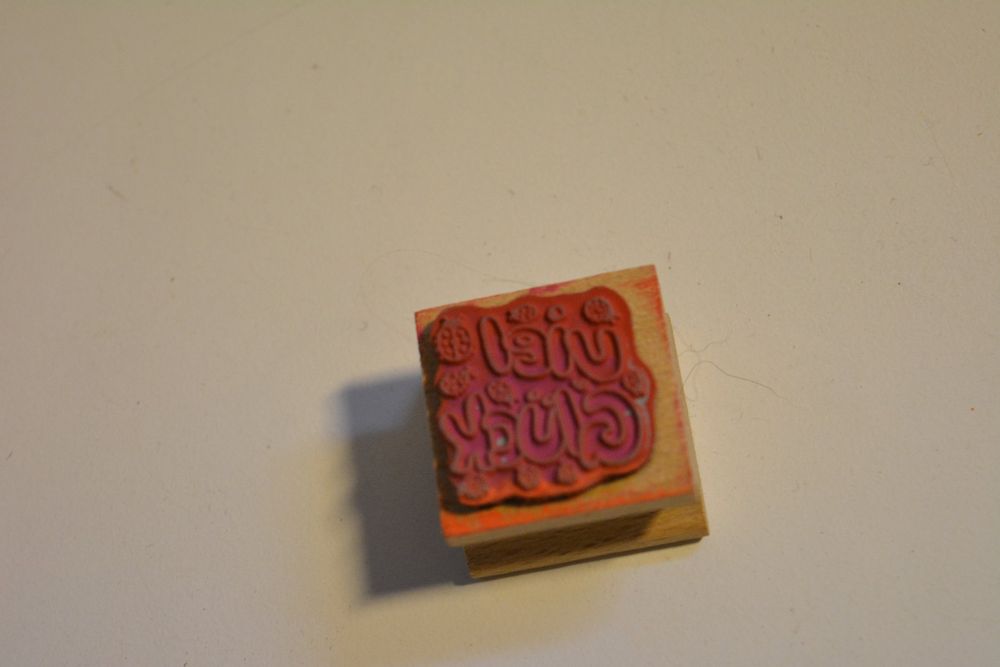 Stempel Viel Glück Basteln Grusskarte Geschenk Stempfel (Gebraucht) in ...