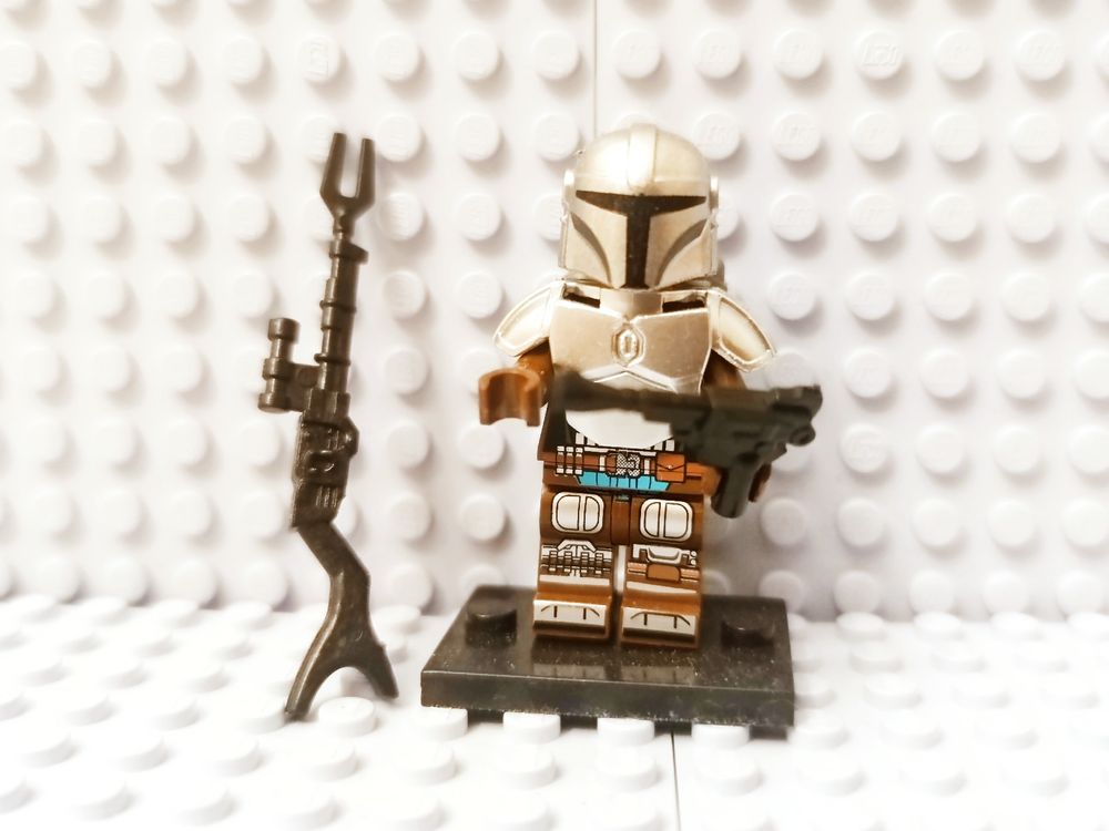 Star wars Mandalorian & mini Grogu custom minifigurine (Neu und ...
