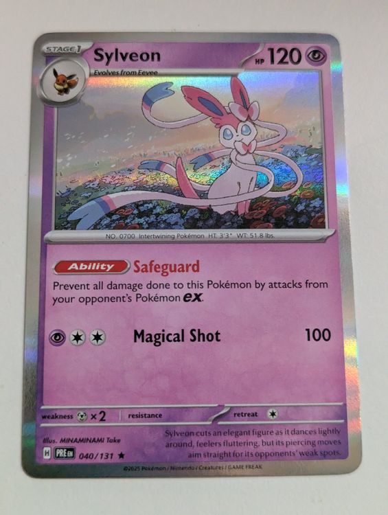 Sylveon PRE EN 040/131 Pokemon Card Holo Prismatic Eevee (Neu (gemäss ...