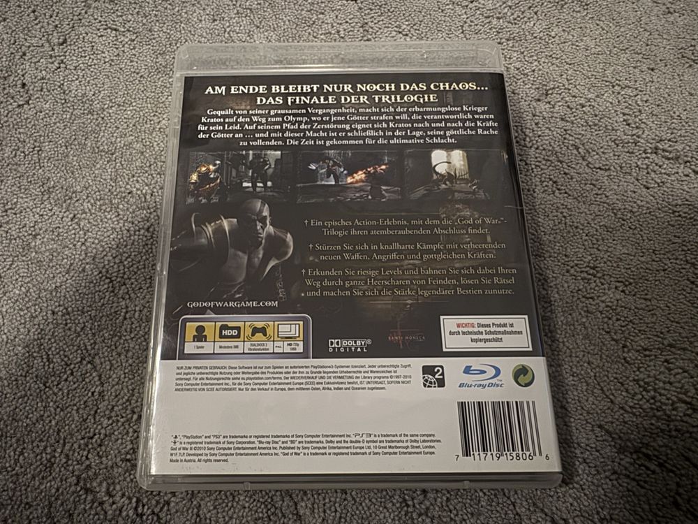 🎮 God of War III (PS3) – Uncut (Gebraucht) in Kriens für CHF 12 – mit ...