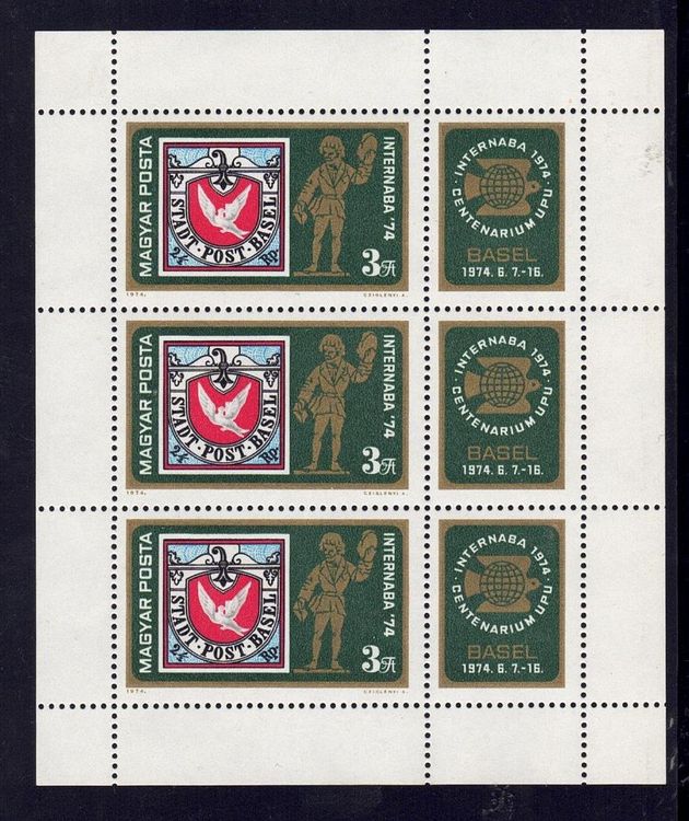 Block Basler Taube Internaba 74 von Hungaria | Kaufen auf Ricardo