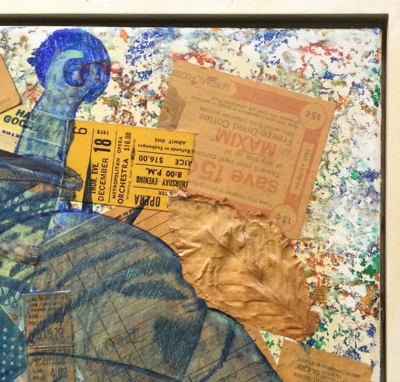 70 er. Jahre Abstrakte Collage Mischtechnik Monogrammiert | Kaufen auf Ricardo