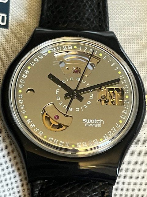 SWATCH AUTOMATIC SAB 100 BLACK MOTION ANNEE 1991 NEUVE (Neu und ...