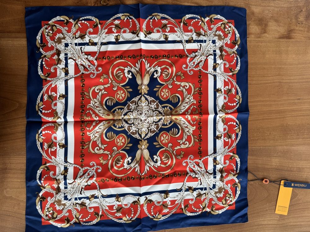 WENSLI Seidentuch Foulard 53x53cm neu (Neu (gemäss Beschreibung)) in ...