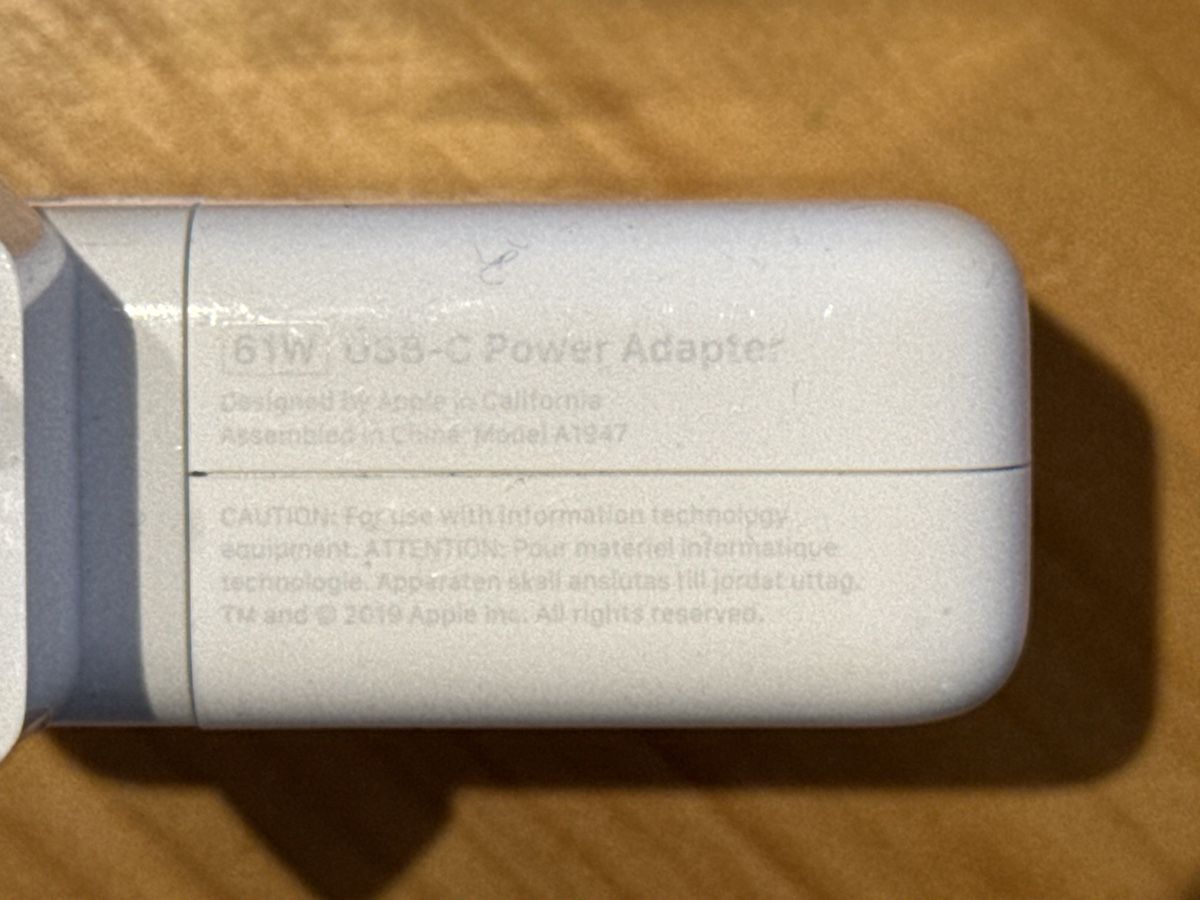 Apple 61W USB-C Power Adapter - Schnelles Aufladen! (Gebraucht) in ...