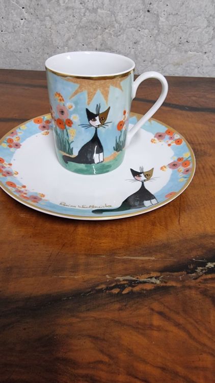 Katzenteller / Tasse Goebel Rosina Wachtmeister (Gebraucht) in Thal für CHF 5 – mit Lieferung ...