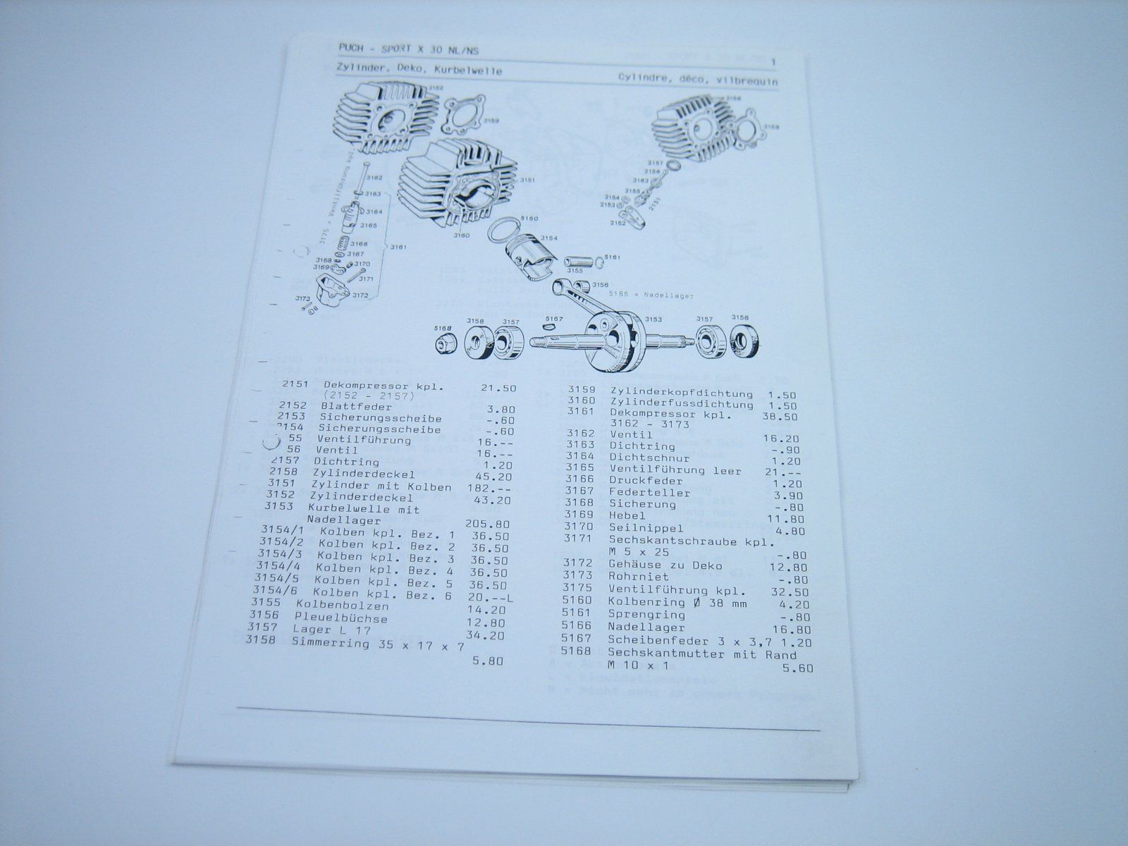Puch Sport X 30 NL/ 2-Gang Handschaltung Katalog (Gebraucht) in Zürich ...