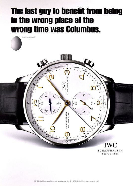 Original IWC Poster Reklame Chronograph Automatic Uhr rar! | Kaufen auf ...