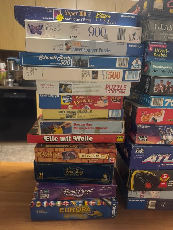 Verkaufe 32 Spiele/Puzzel sichtbar auf den Fotos (Gebraucht) in Basel ...