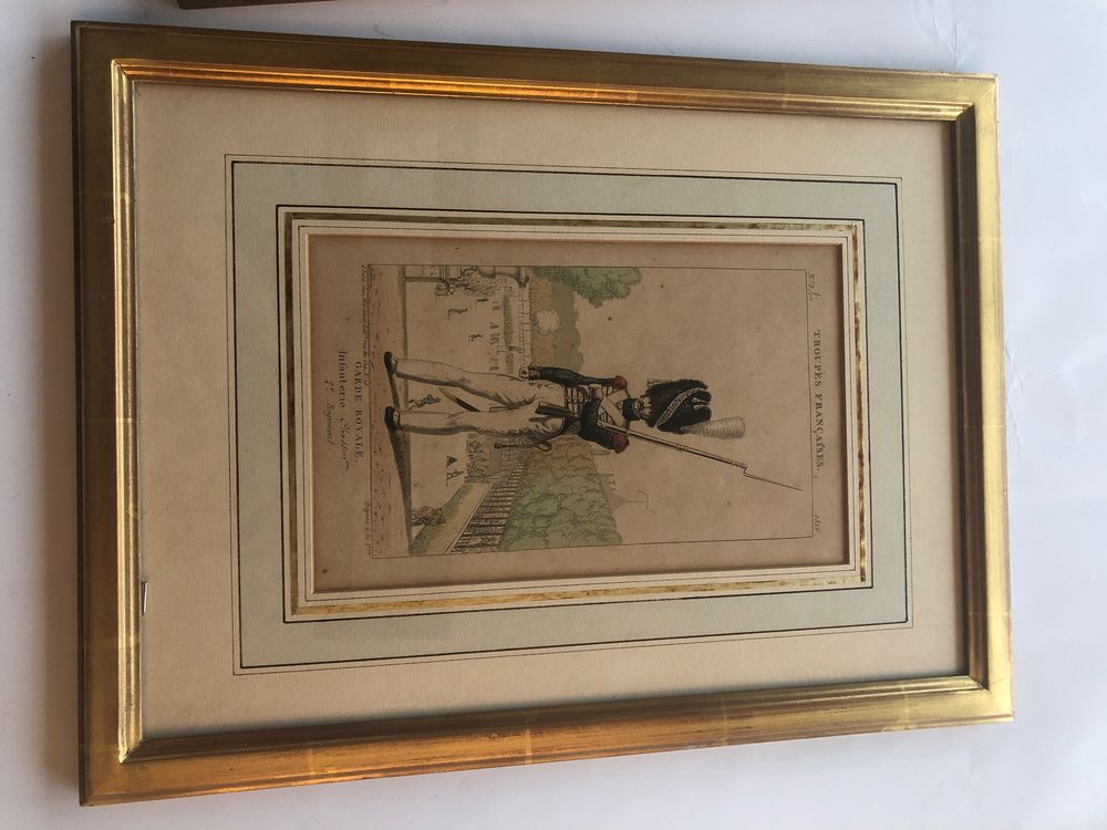 Antiker Handkolorierter Kupferstich eines französischen Sold | Kaufen auf Ricardo