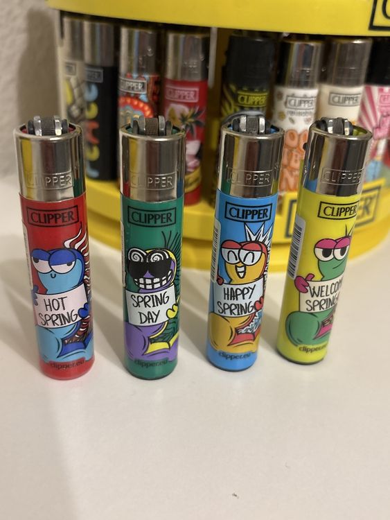 4x Clipper Feuerzeug Frühlingsedition spring Limited Edition | Kaufen ...