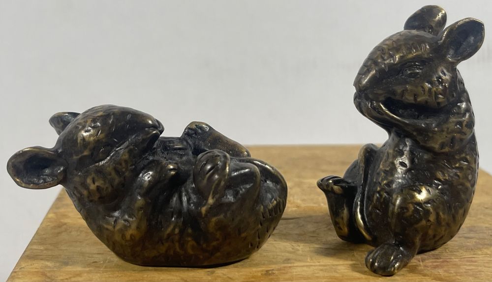 Paar Hasen Skulptur aus Bronze | Kaufen auf Ricardo