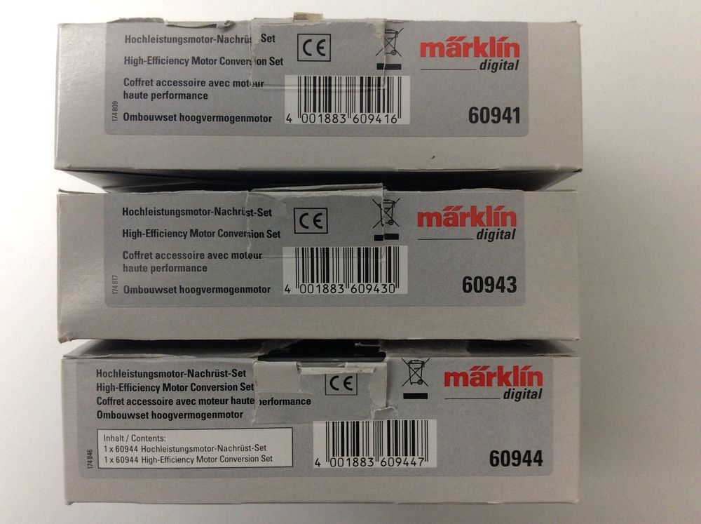 MÄRKLIN 60941, 60943 + 60944 Motoren (Neu und originalverpackt) in ...