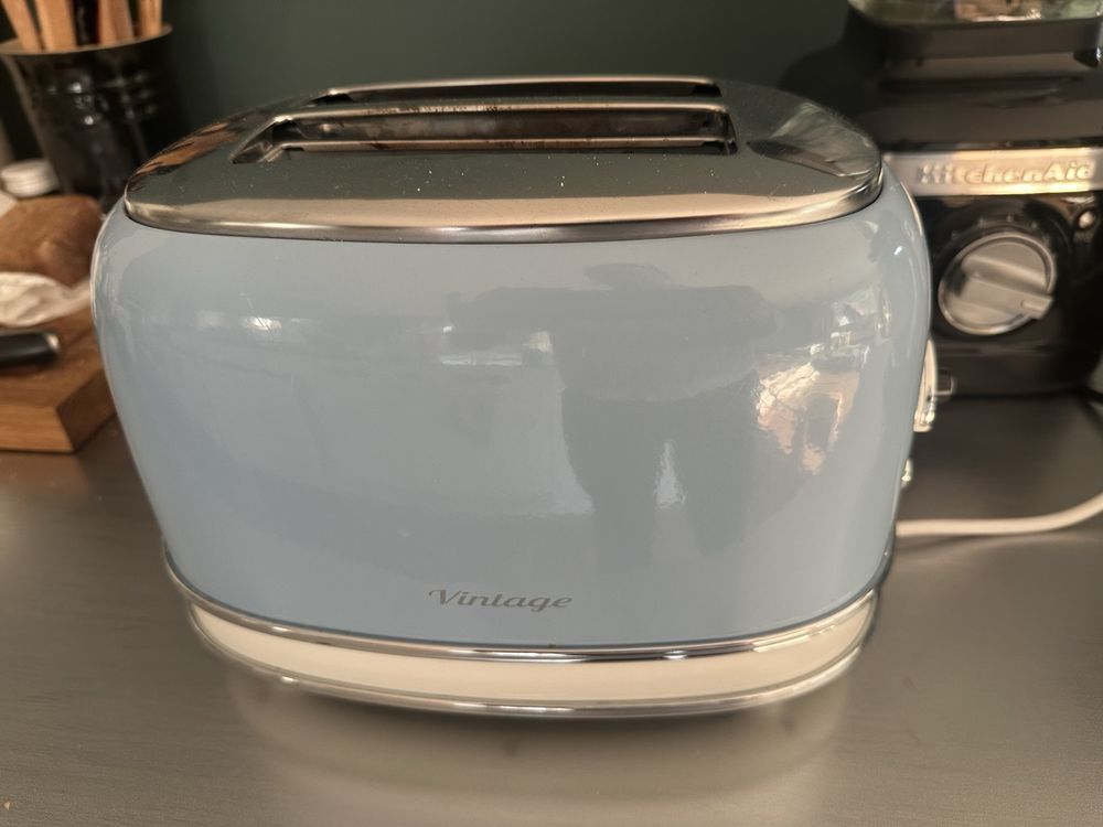 Retro Toaster Ariete Vintage blau/weiss 2-Schlitz | Kaufen auf Ricardo