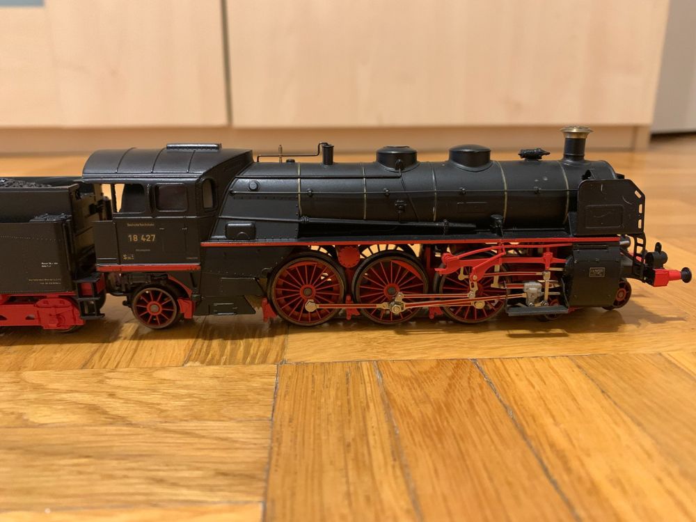 Märklin H0, locomotive à vapeur avec wagon DB, BR 18427 (Gebraucht) in ...