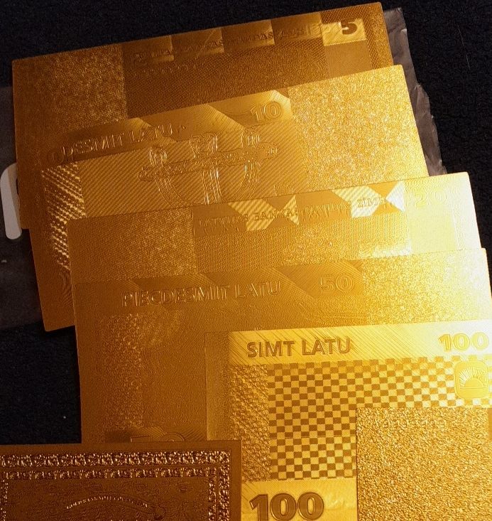 Goldscheine Malaysia & Simt Latu, Sammlerset 24 karat gold (Gebraucht ...