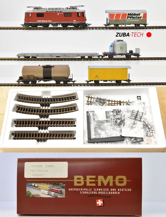 Bemo 7258 100 Güterzug Start-Set der RhB H0m GS Analog OVP (Neu (gemäss ...