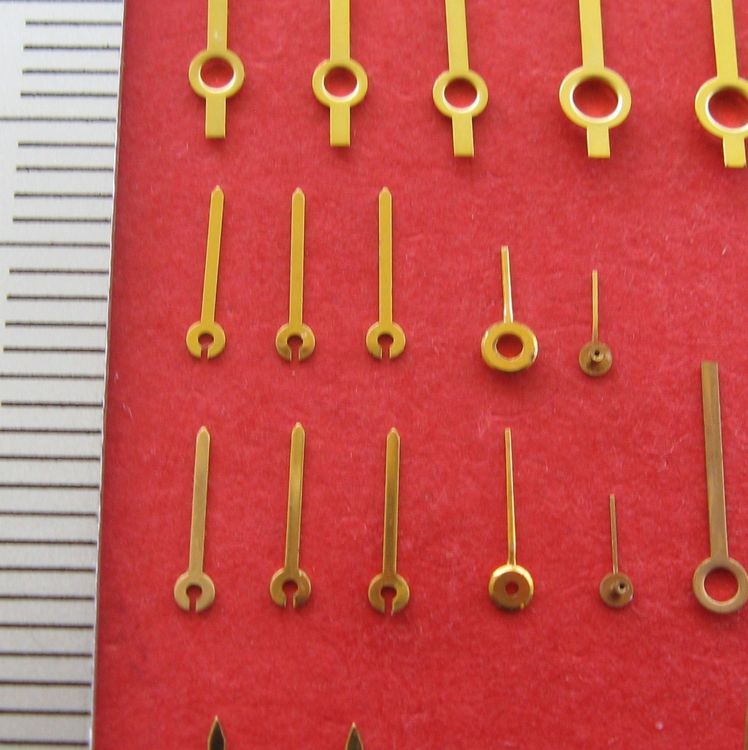 Vintage Klein- Uhren Zeiger goldfarben (11t) (Neu (gemäss Beschreibung ...