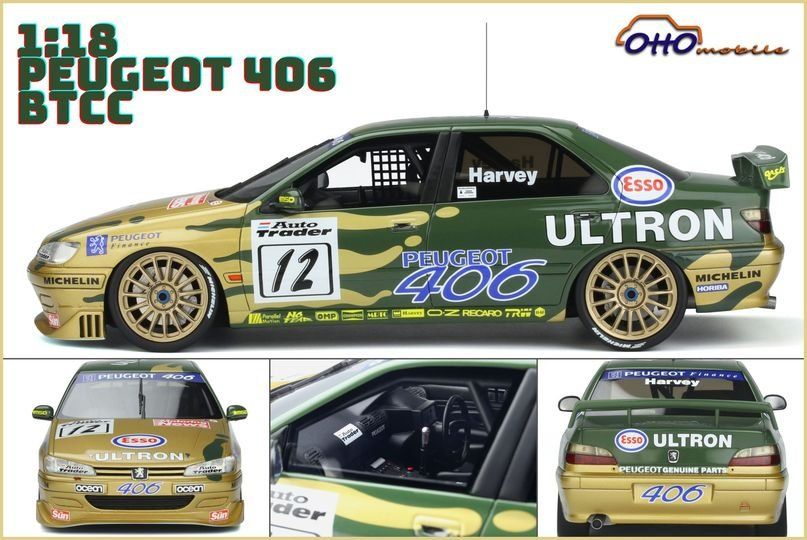 Peugeot 406 BTCC #12 Harvey 1/18 OttoMobile NEU ltd (Neu und ...