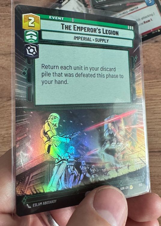 Star Wars Unlimited The Emperor’s Legion Hyperspace HOLO (Neu (gemäss ...