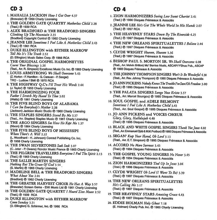 Trésors du Gospel - 4 CD's Box avec 80 titres (Gebraucht) in Savagnier für CHF 4 – mit Lieferung ...