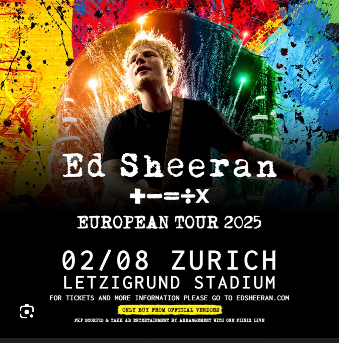 Ed Sheeran Ticket, Letzigrund, 2.Aug 2025! (Neu und originalverpackt) in St. Gallen für CHF 145 ...