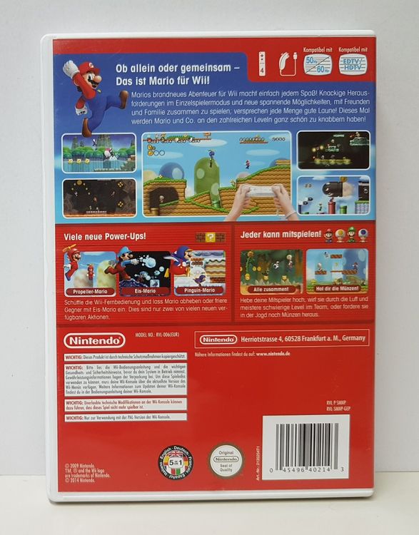 New Super Mario Bros. Marios brandneues Abenteuer für Wii (Gebraucht ...