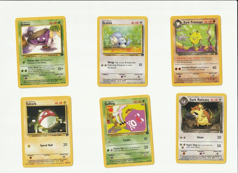 Vintage Pokémon Karten Team Rocket 2000 Lot of 6 (Gebraucht) in Gunzwil ...
