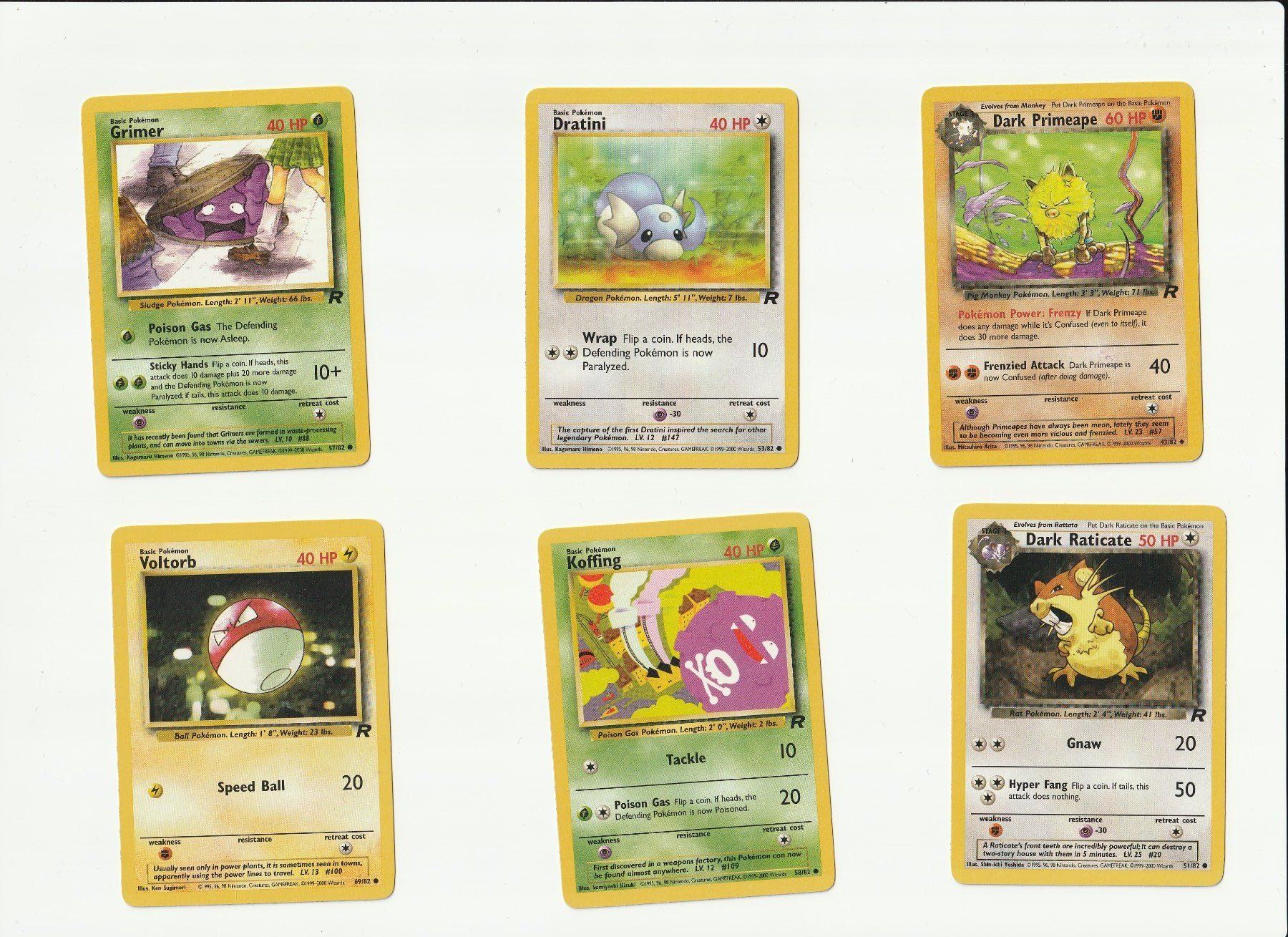 Vintage Pokémon Karten Team Rocket 2000 Lot of 6 (Gebraucht) in Gunzwil ...