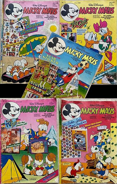 25 MickyMaus Comics Hefte aus den Jahren 1984/85/86/87/88/89 (Gebraucht ...