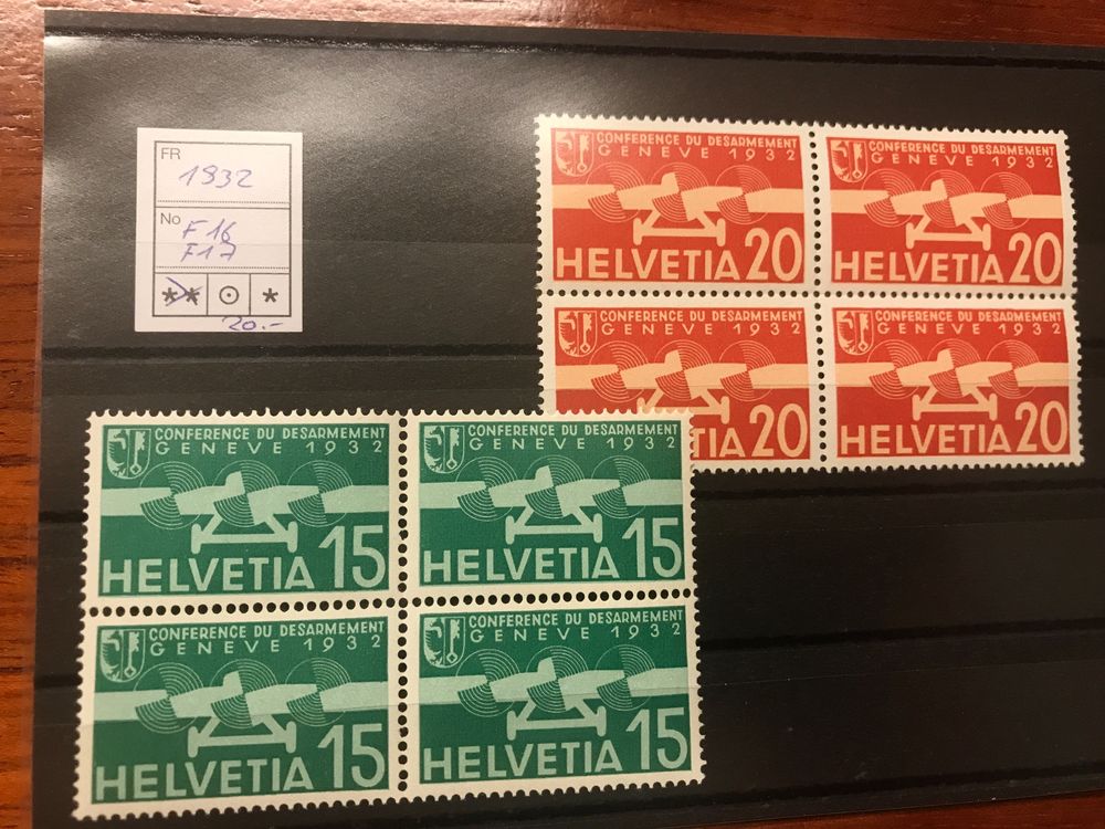 F16 und F17 ** im Viererblock, KW 20.- (Neu (gemäss Beschreibung)) in Wetzikon ZH für CHF 1 ...