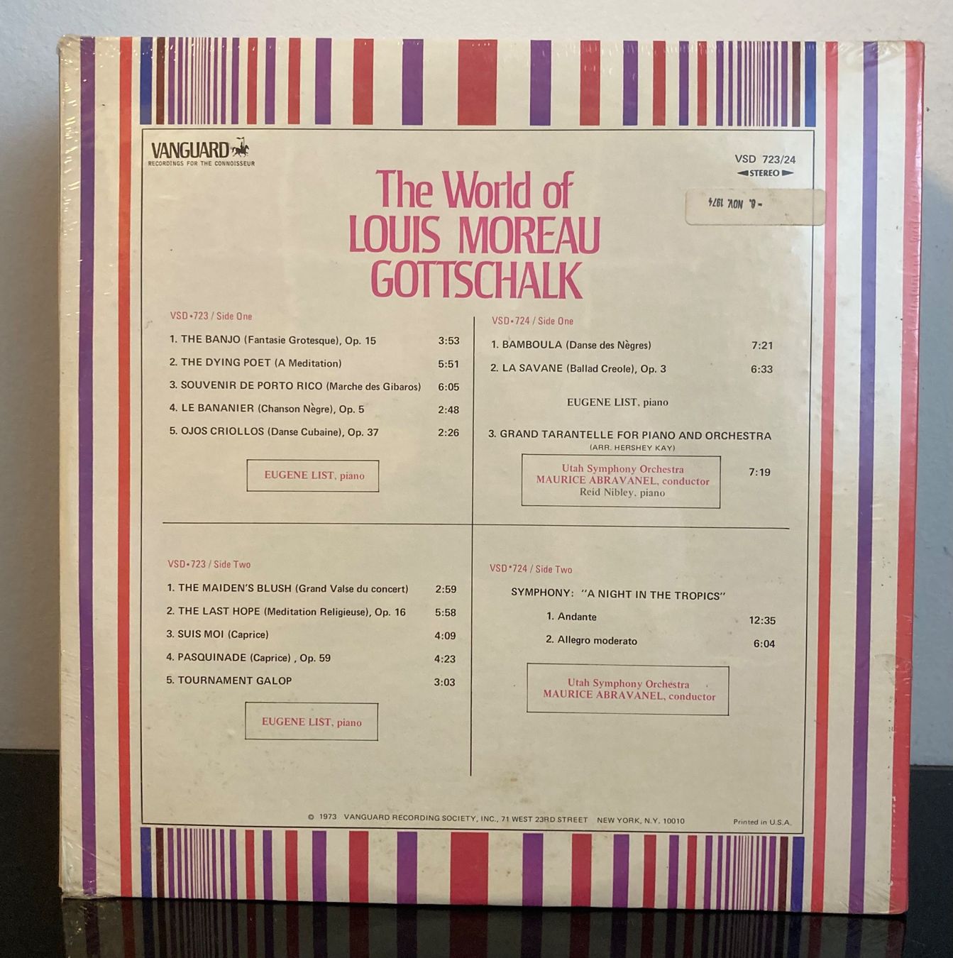 Louis Moreau Gottschalk -The World of Louis M. Gottschalk LP (Neu ...