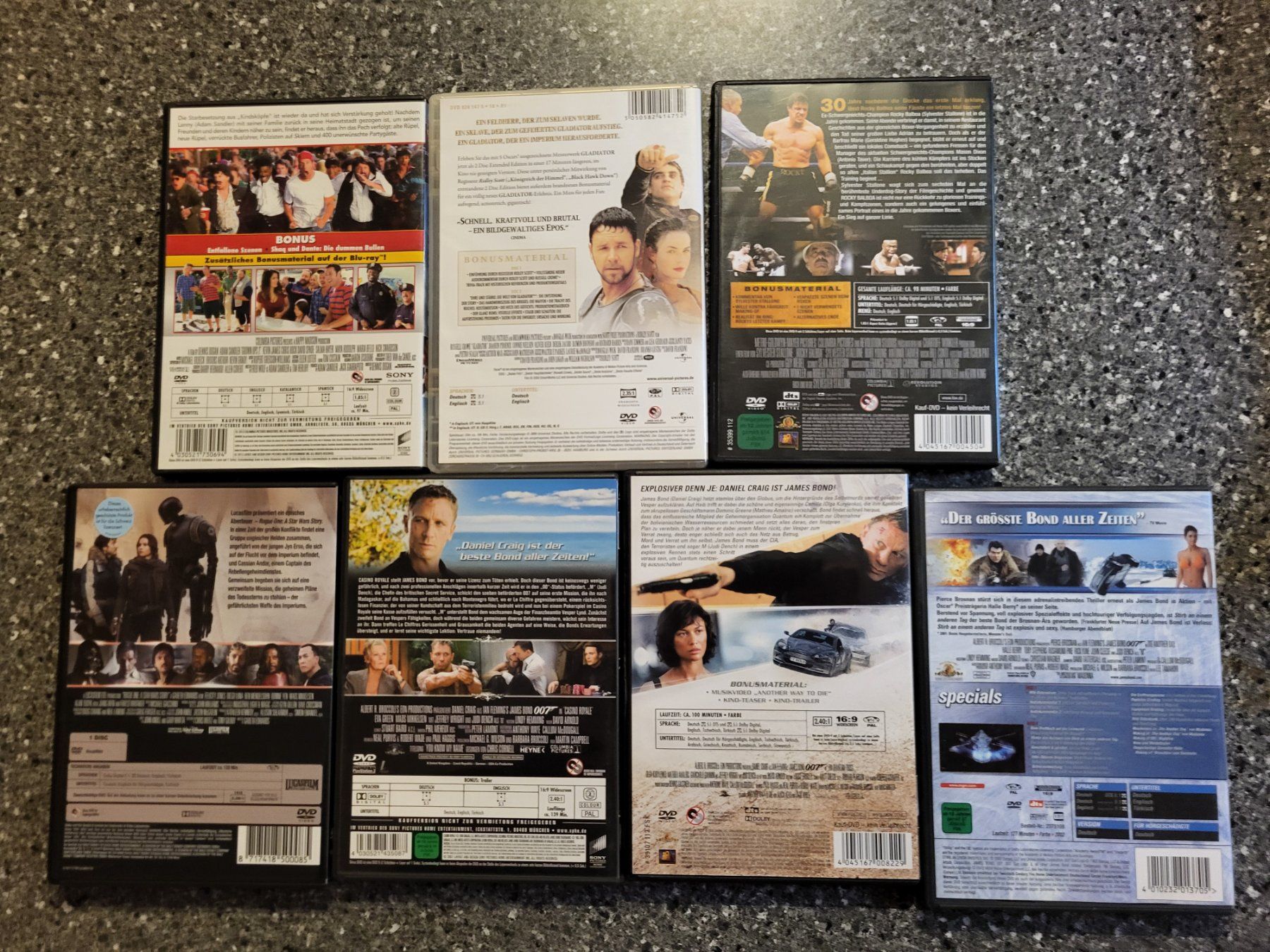 Dvd sammlung James Bond ,Gladiator ,star Wars ,etc.7 stück (Gebraucht) in Seltisberg für CHF 10 ...