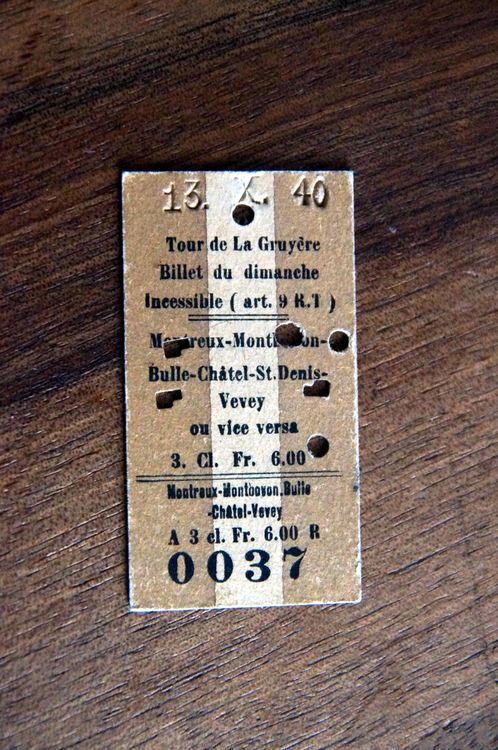 3.Kl. Billet Tour de La Gruyère - 1940 | Kaufen auf Ricardo